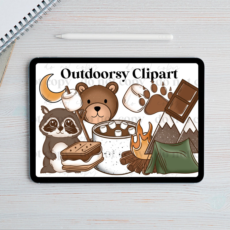 Outdoorsy Clipart set – Cerra's Shop Digital Designs