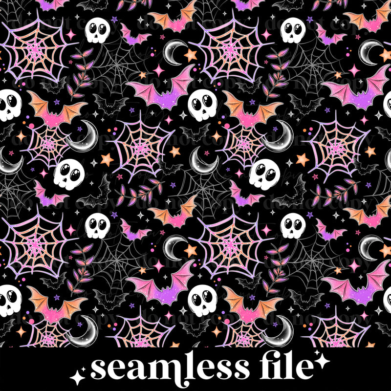 Colorful Spooky Seamless PNG | DIGITAL DOWNLOAD | DIGITAL FILE – Cerra ...