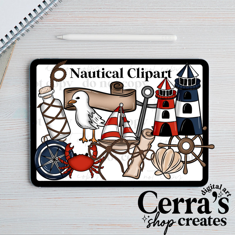 Nautical Clipart set – Cerra's Shop Digital Designs