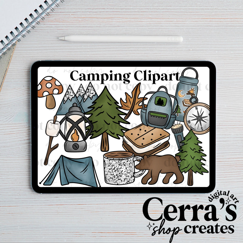 Camping Clipart set – Cerra's Shop Digital Designs