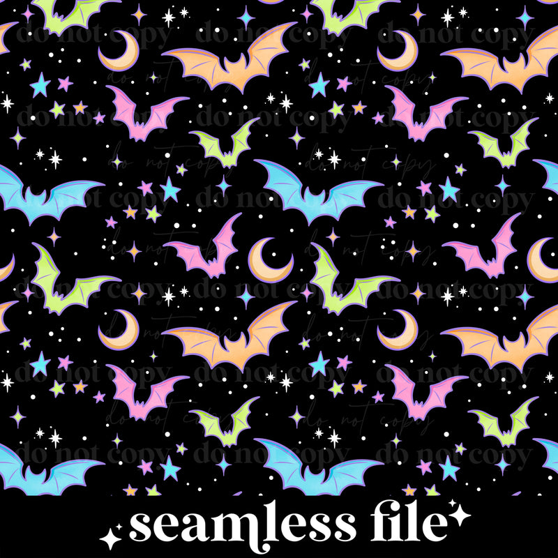 Rainbow Bats Seamless PNG | DIGITAL DOWNLOAD | DIGITAL FILE – Cerra's ...