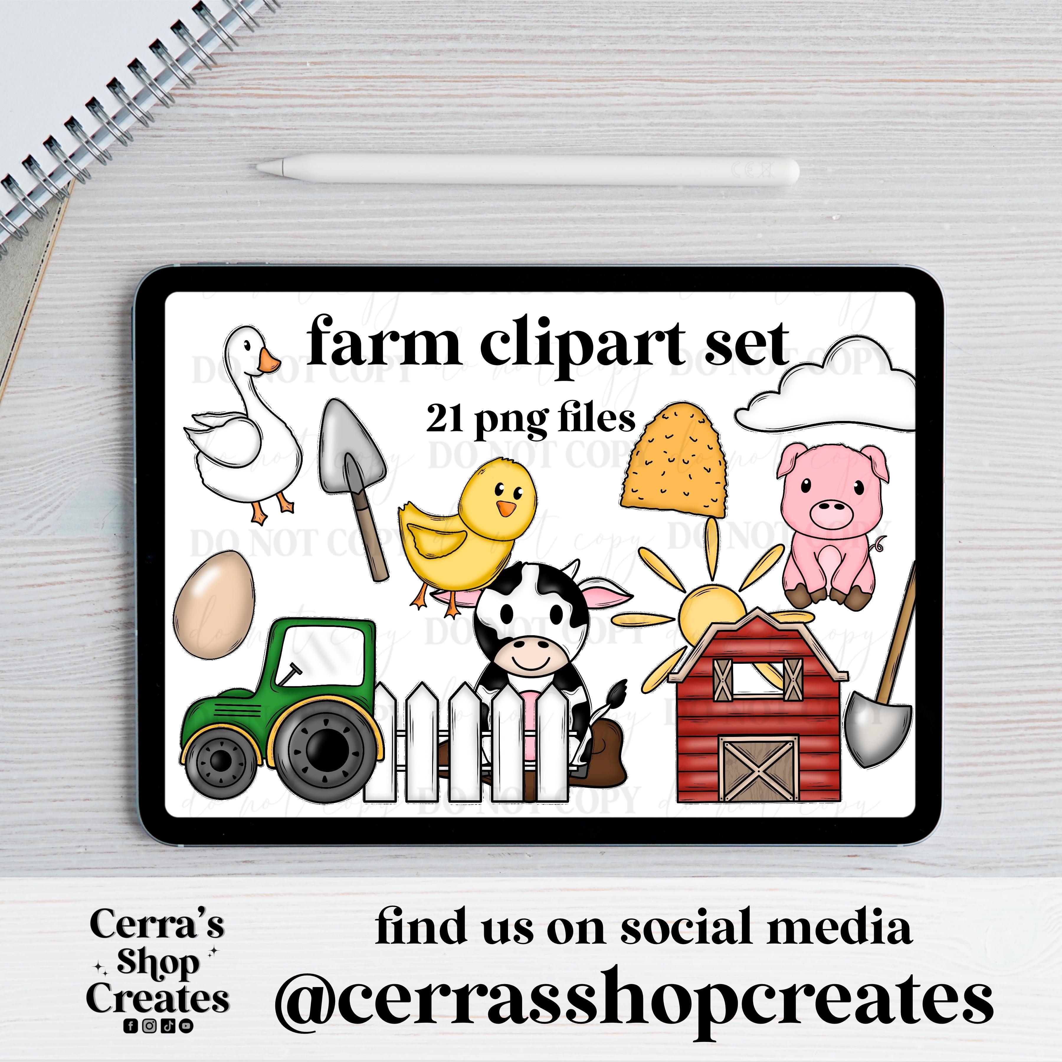 Farm Clipart Set – Cerra's Shop Digital Designs