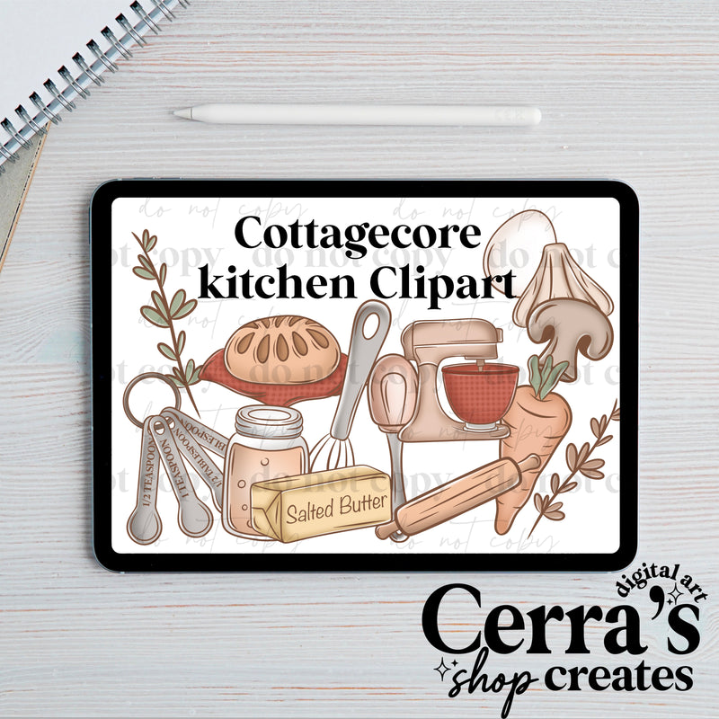 Cottagecore kitchen Clipart set – Cerra's Shop Digital Designs