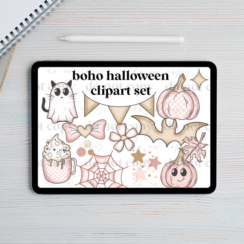 Boho halloween Clipart – Cerra's Shop Digital Designs