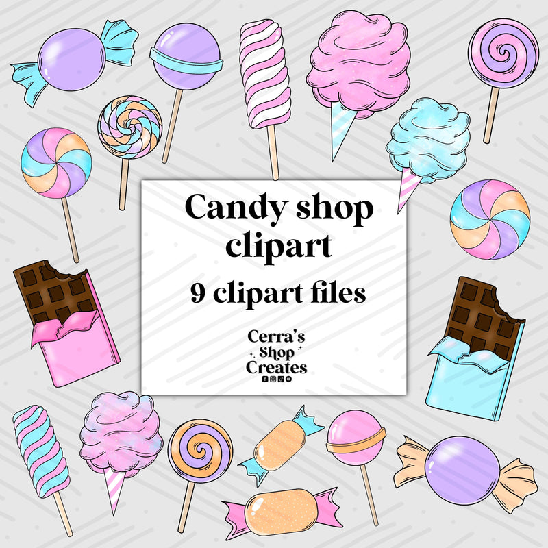 Candy Shop Clipart Set – Cerra's Shop Digital Designs