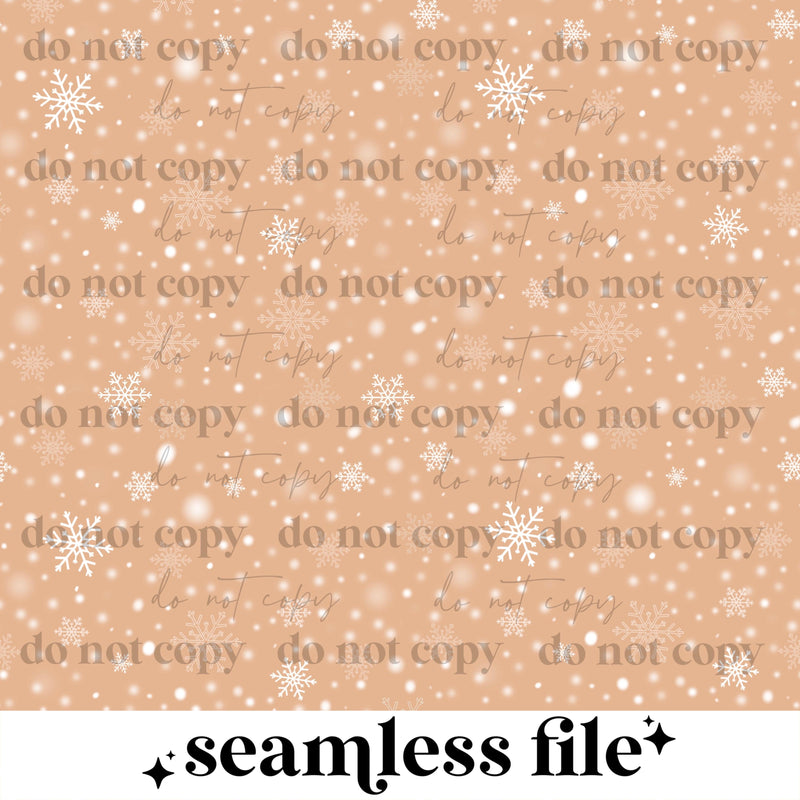 Tan Snowflakes Seamless PNG | DIGITAL DOWNLOAD | DIGITAL FILE – Cerra's ...