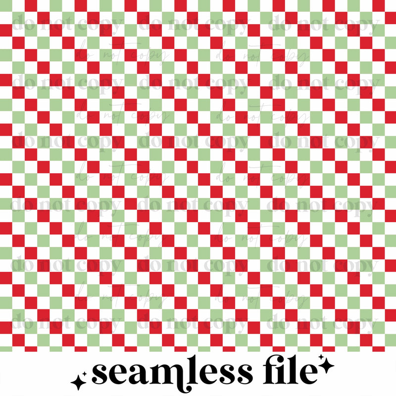 Green Red Checker Seamless PNG | DIGITAL DOWNLOAD | DIGITAL FILE ...