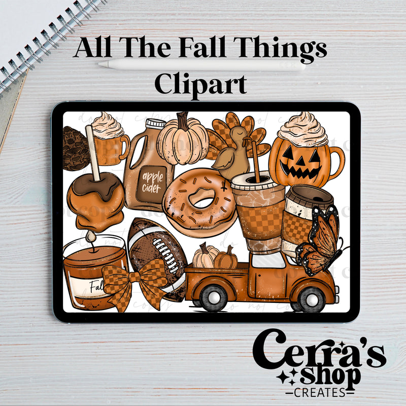 All The Fall Things Clipart set – Cerra's Shop Digital Designs