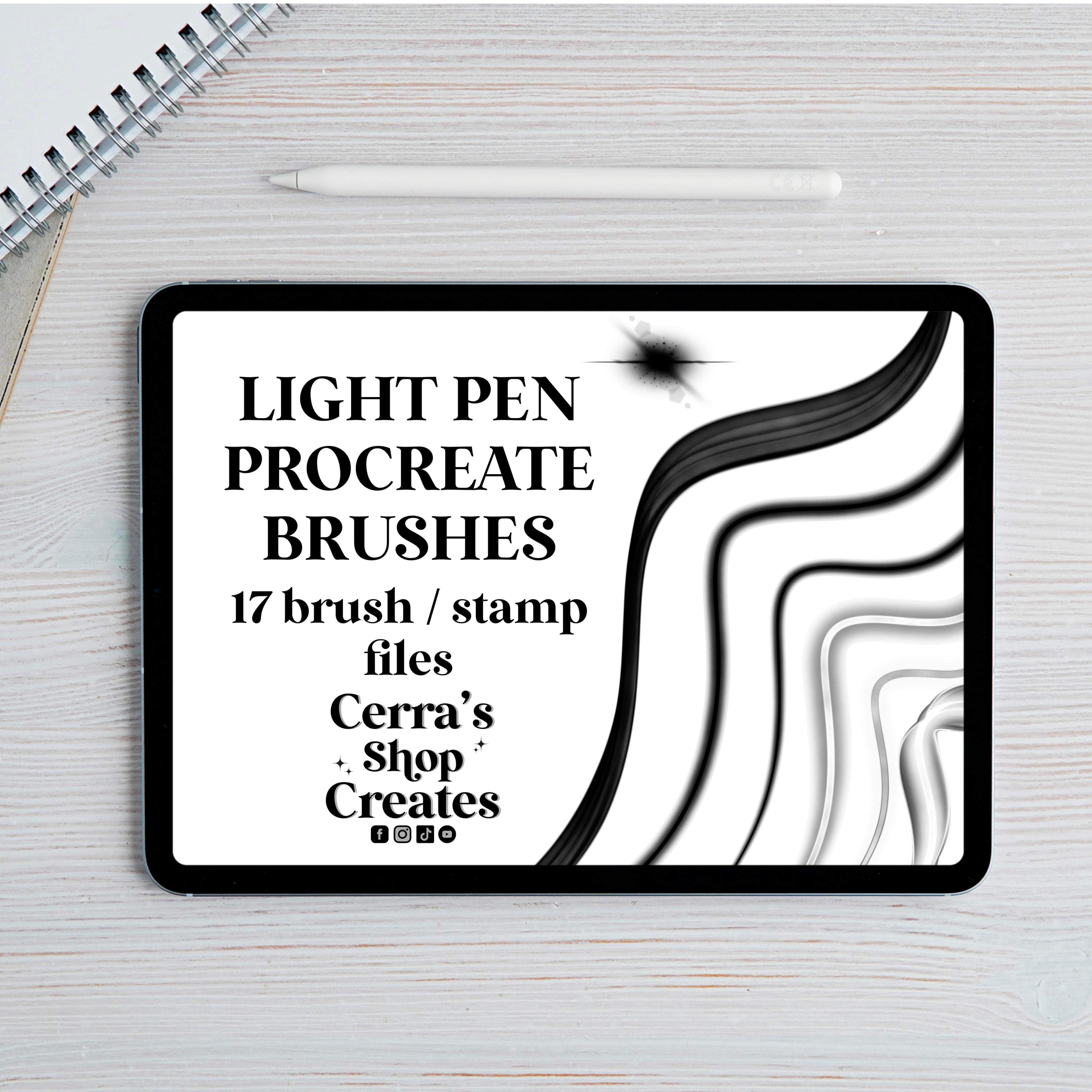Light Pens Procreate Brushset – Cerra's Shop Digital Designs