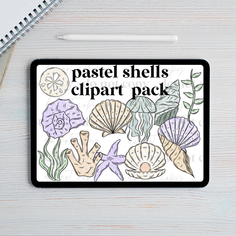Pastel Shells clipart – Cerra's Shop Digital Designs