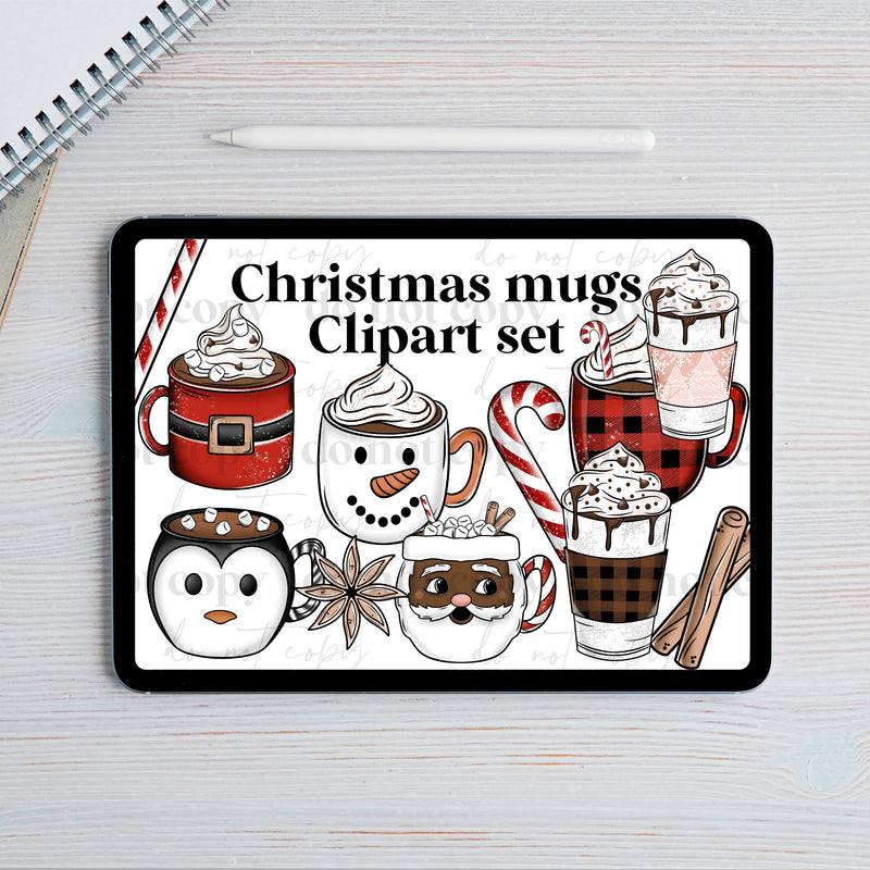 Christmas Mugs Clipart set – Cerra's Shop Digital Designs