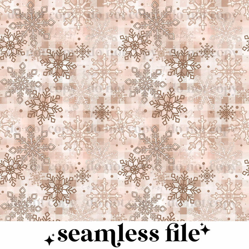 Tan Snowflake Seamless PNG | DIGITAL DOWNLOAD | DIGITAL FILE – Cerra's ...