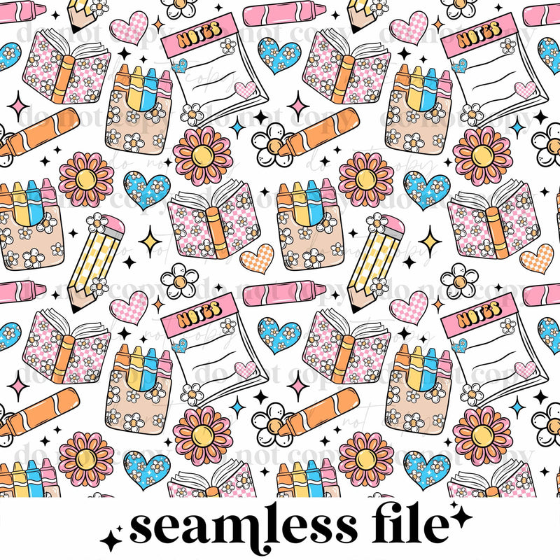 Teaching Collage Seamless PNG | DIGITAL DOWNLOAD | DIGITAL FILE – Cerra ...