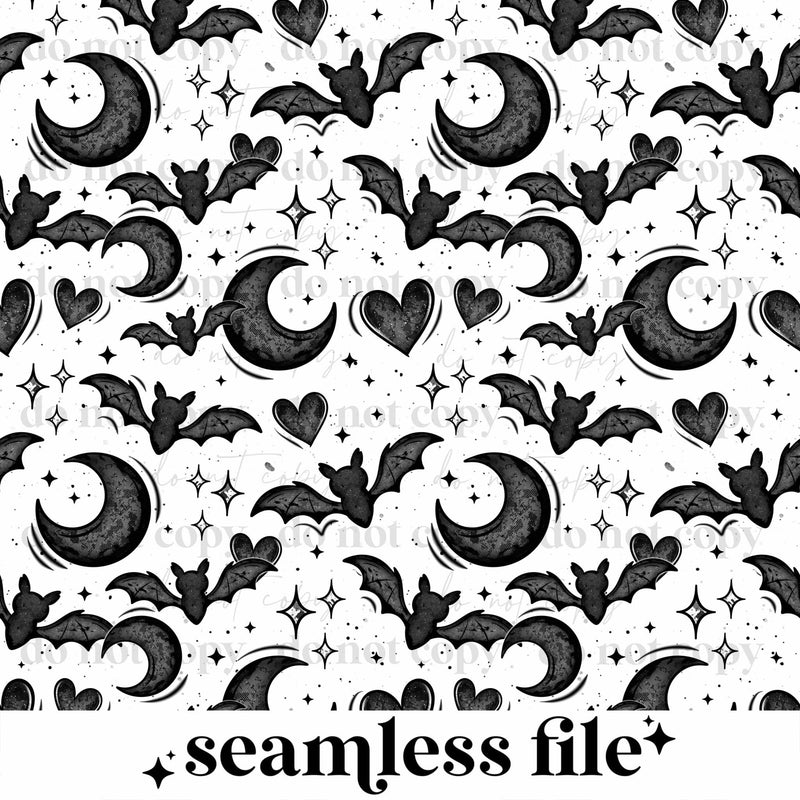 Bats & Hearts Seamless PNG | DIGITAL DOWNLOAD | DIGITAL FILE – Cerra's ...