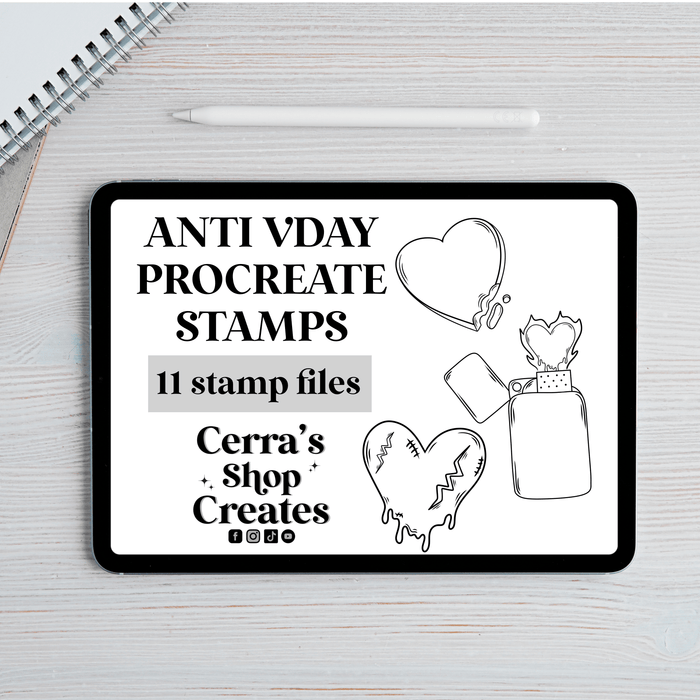Anti Vday Procreate Brush Set – Cerra's Shop Digital Designs