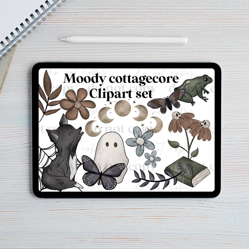 Moody cottagecore clipart – Cerra's Shop Digital Designs