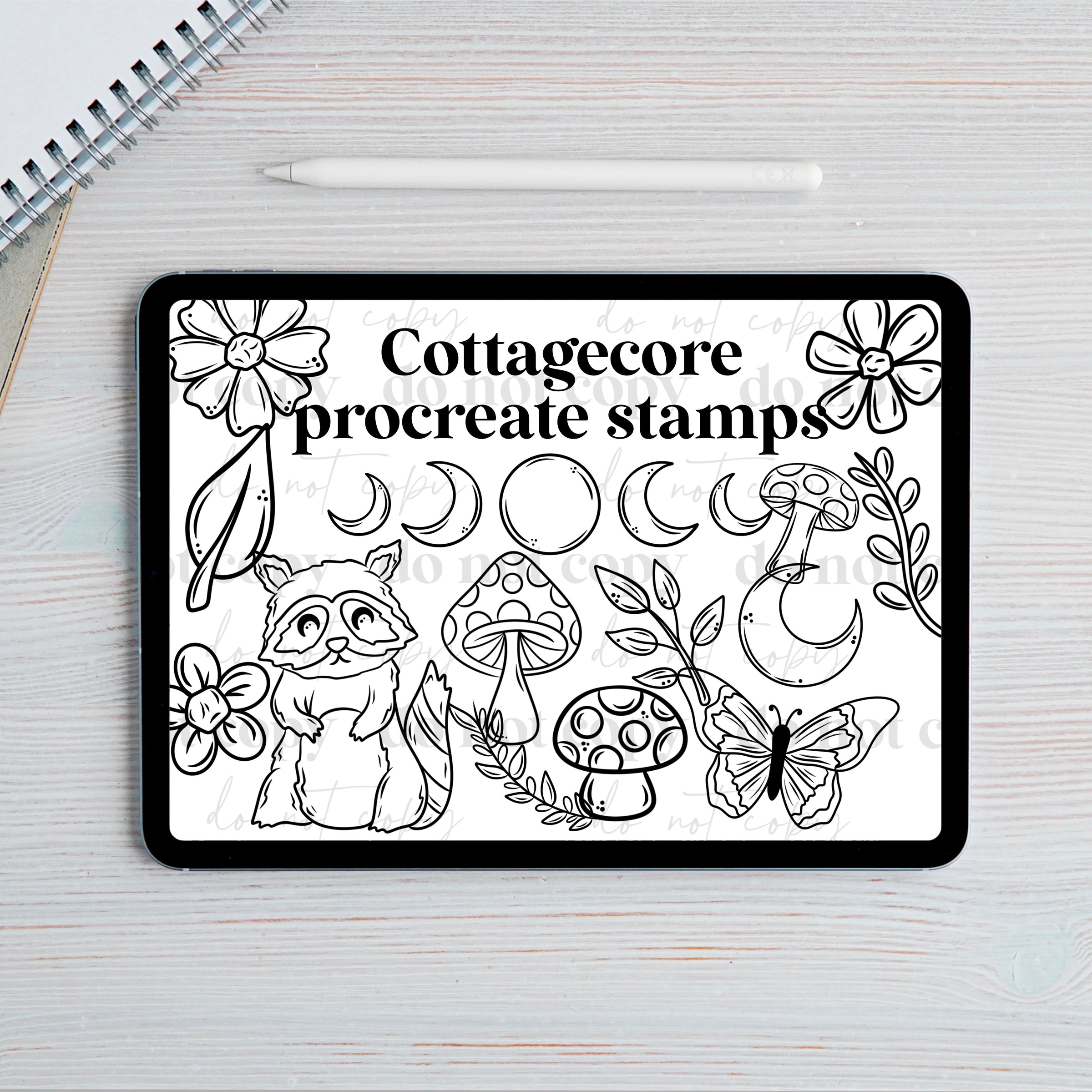 Cottagecore Procreate Stamp Set – Cerra's Shop Digital Designs