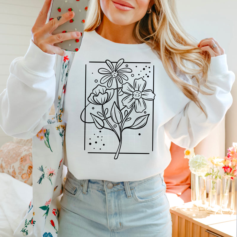 Linework Florals Single Color PNG | DIGITAL DOWNLOAD | DIGITAL FILE ...
