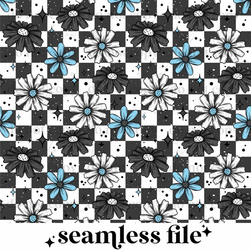 Floral Checker Seamless PNG | DIGITAL DOWNLOAD | DIGITAL FILE – Cerra's ...