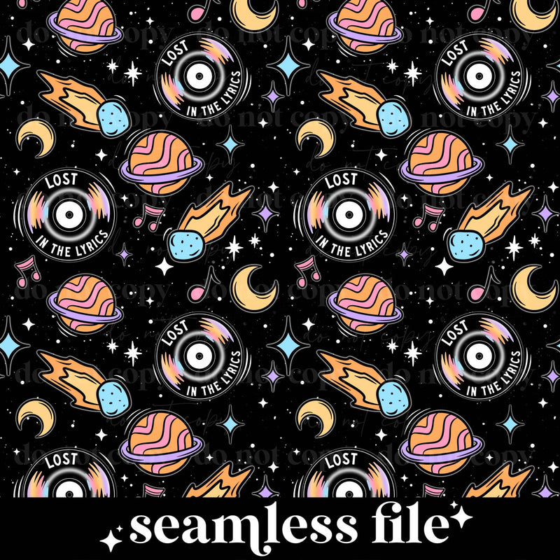 Lost In The Lyrics Seamless PNG | DIGITAL DOWNLOAD | DIGITAL FILE ...