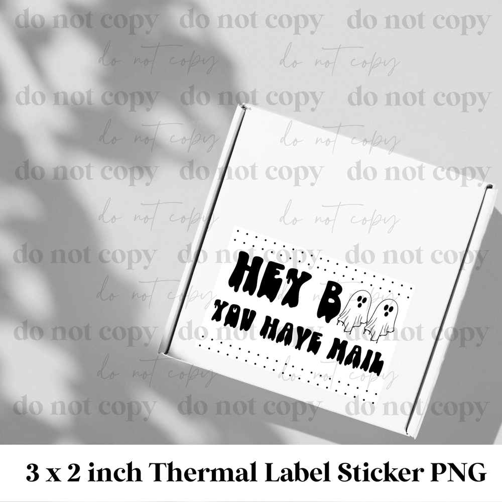 Hey boo thermal label sticker png – Cerra's Shop Digital Designs