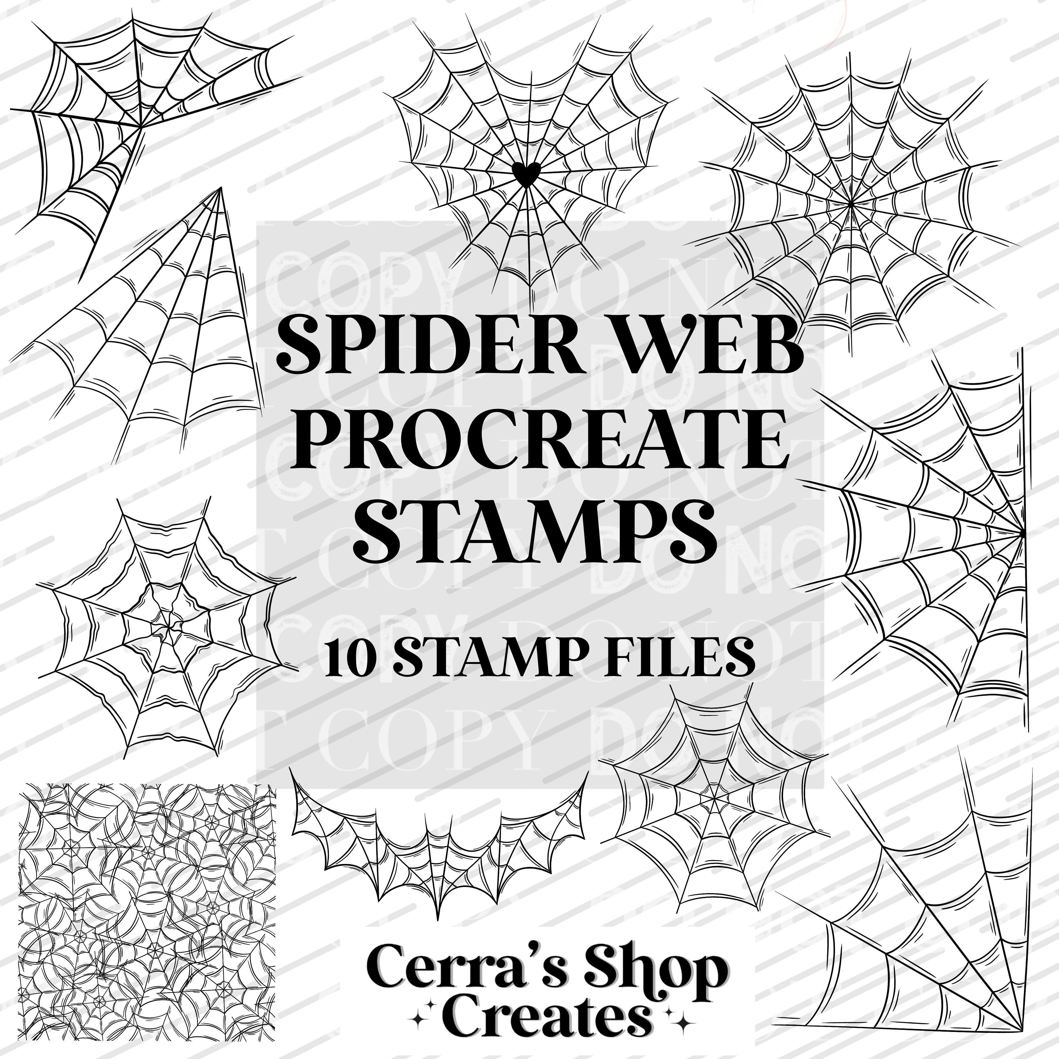 Spiderweb Procreate Brush Set – Cerra's Shop Digital Designs