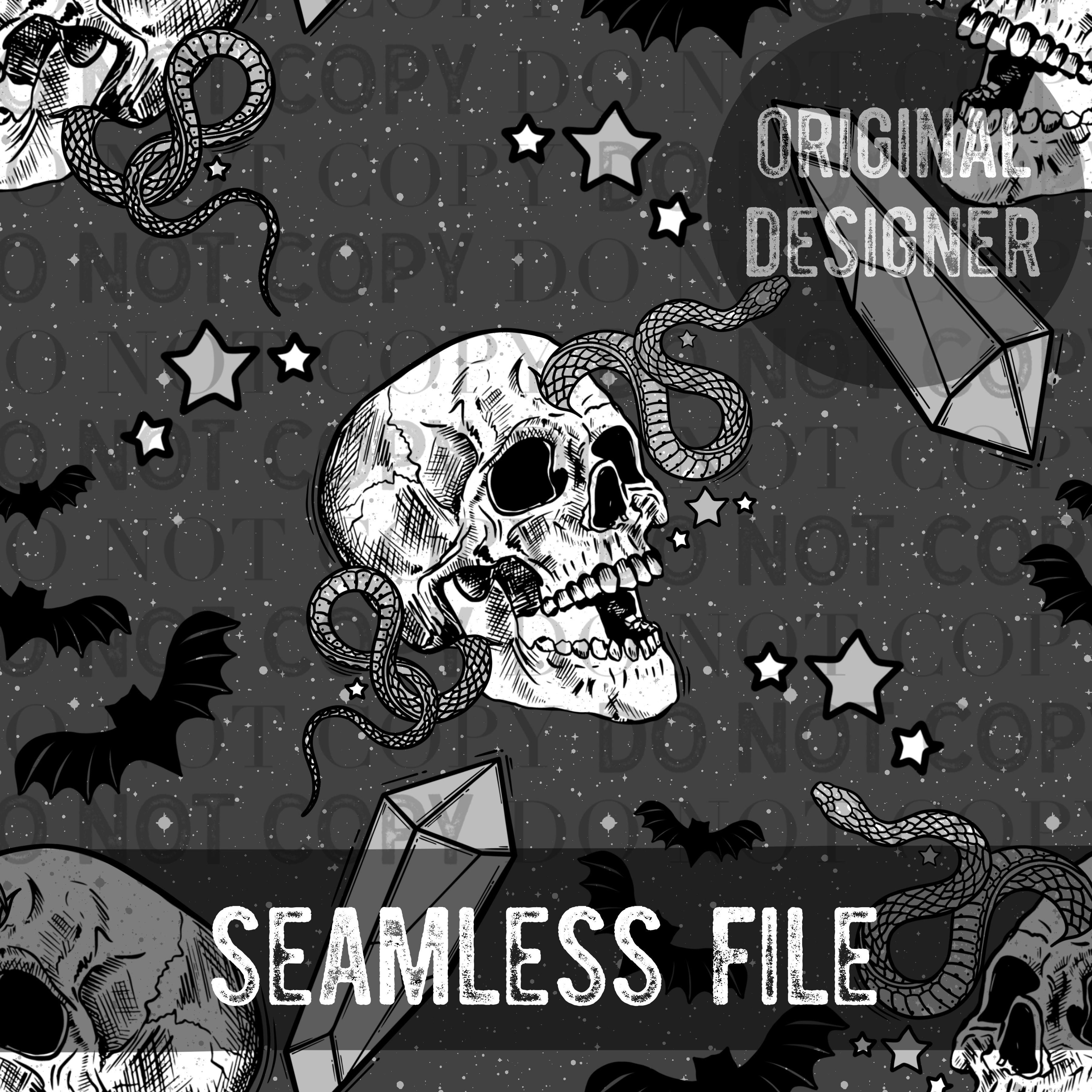 Skull Snake Seamless Pattern JPEG | DIGITAL DOWNLOAD | DIGITAL FILE – Cerra's Shop Digital Designs